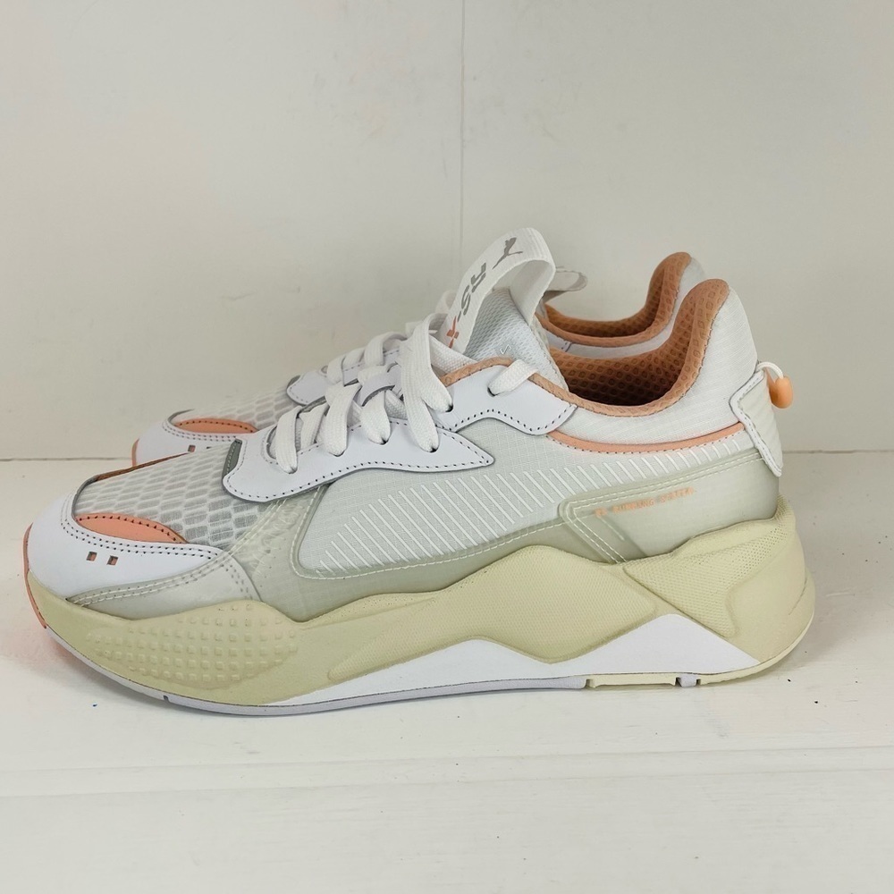 Puma Rs-X Tech White Peach Sneaker Size 9 Women - Gem